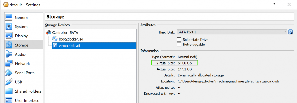 How to increase docker toolbox disk size - 峰哥分享